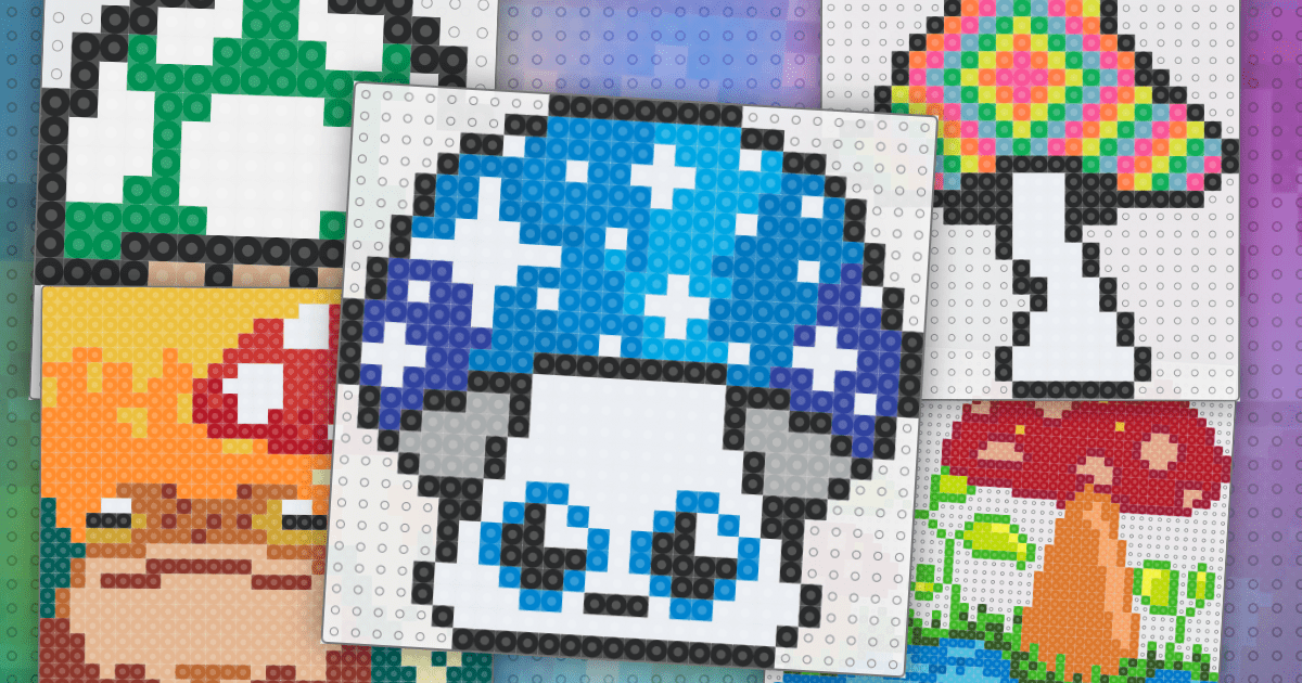 29 Free Mushroom Fuse Bead Patterns - Fun-Guys Only! - Kandi Pad ...