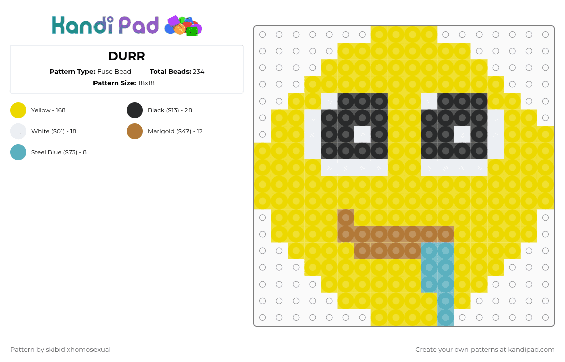 DURR Fuse Bead Pattern - Kandi Pad | Kandi Patterns, Fuse Bead Patterns ...