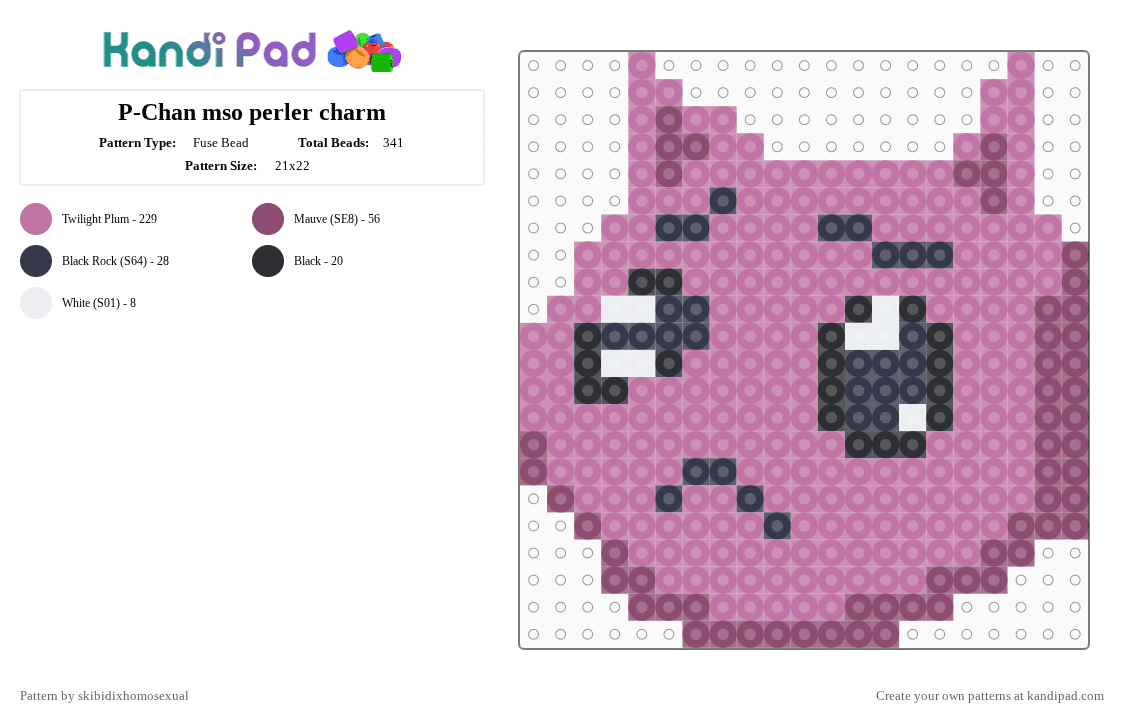 P Chan Fuse Bead Patterns - Gallery - Kandi Pad | Kandi Patterns, Fuse ...