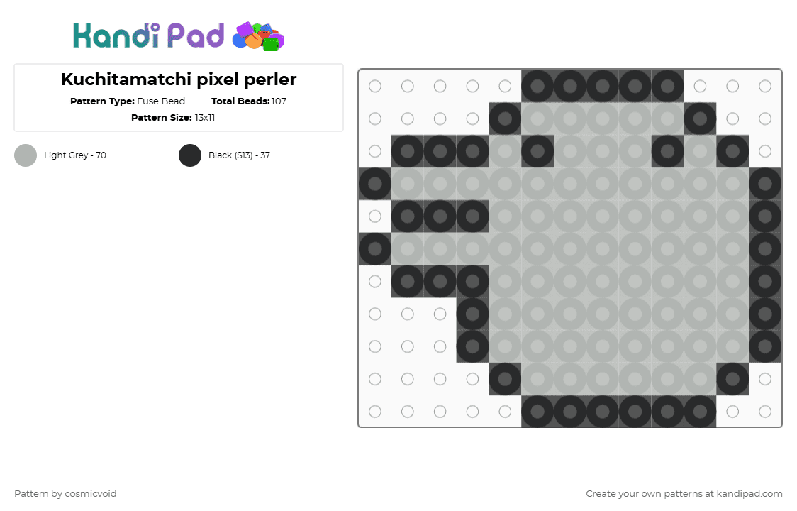 Kuchitamatchi pixel perler Fuse Bead Pattern - Kandi Pad | Kandi ...