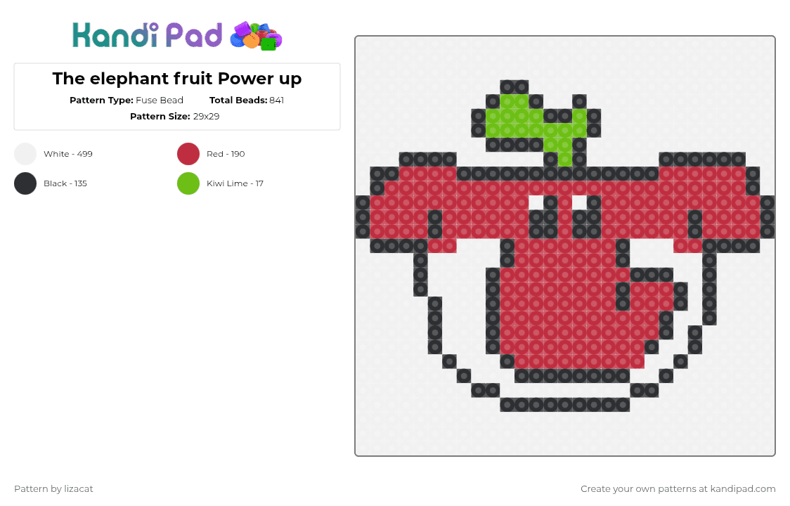 Fruit Punch Fuse Bead Patterns - Gallery - Kandi Pad | Kandi Patterns ...