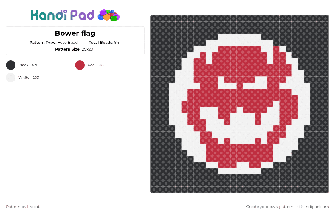 Bower flag Fuse Bead Pattern - Kandi Pad | Kandi Patterns, Fuse Bead ...