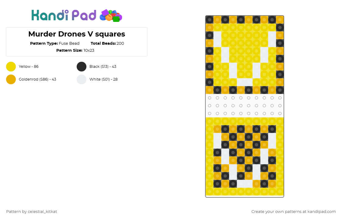 Murder drones Collection - Kandi Pad | Kandi Patterns, Fuse Bead ...