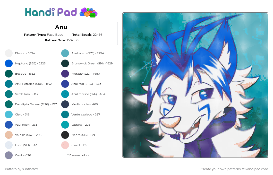 Anu Fuse Bead Pattern - Kandi Pad | Kandi Patterns, Fuse Bead Patterns ...