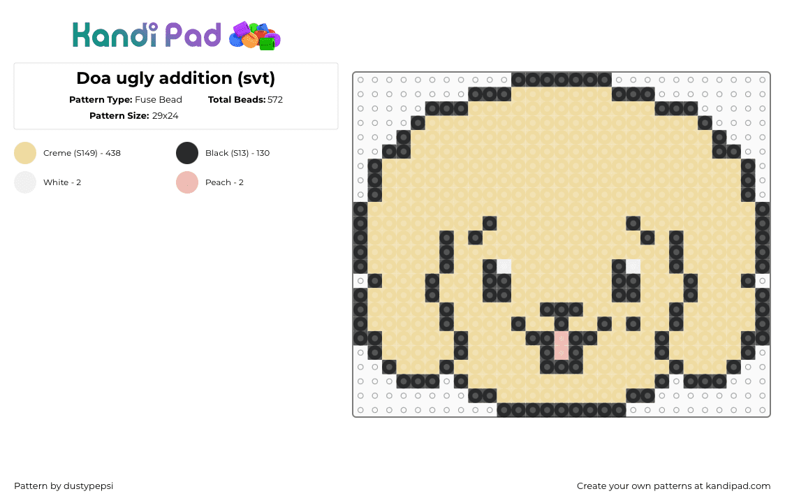 Doa ugly addition (svt) Fuse Bead Pattern - Kandi Pad | Kandi Patterns ...