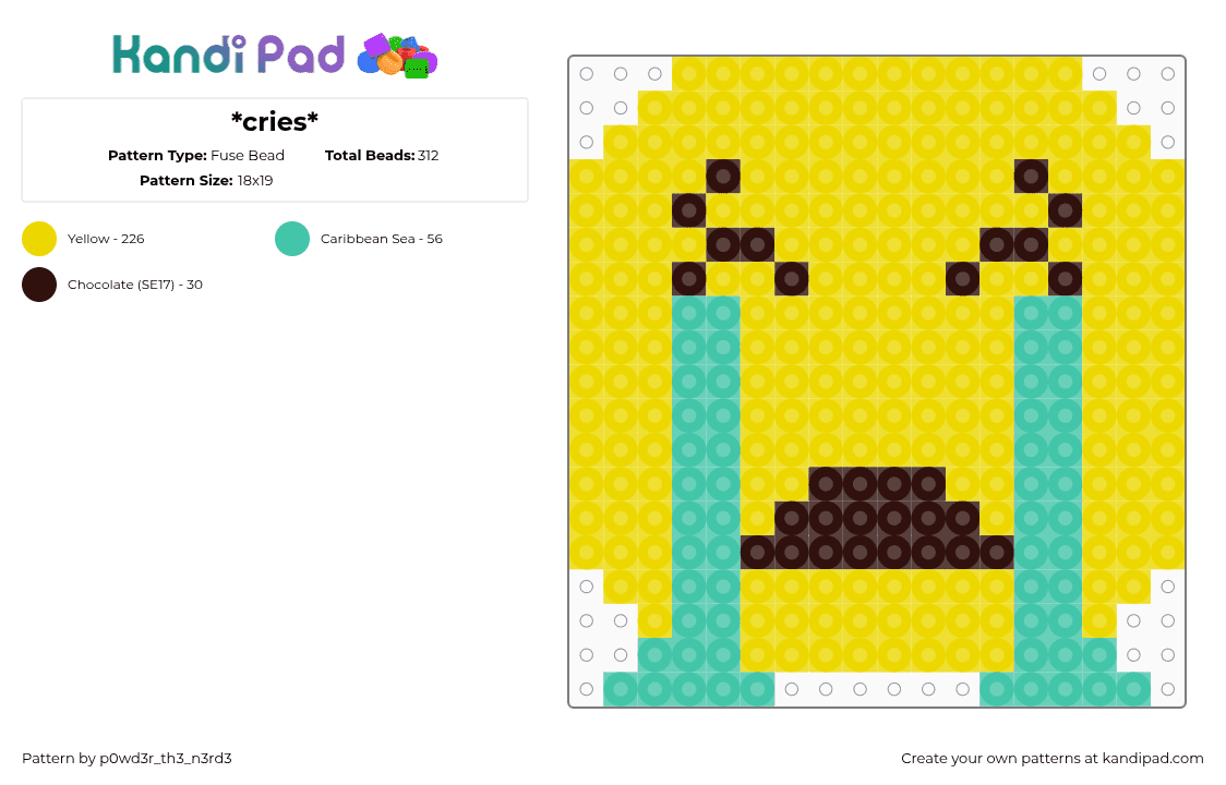 *cries* Fuse Bead Pattern - Kandi Pad | Kandi Patterns, Fuse Bead ...