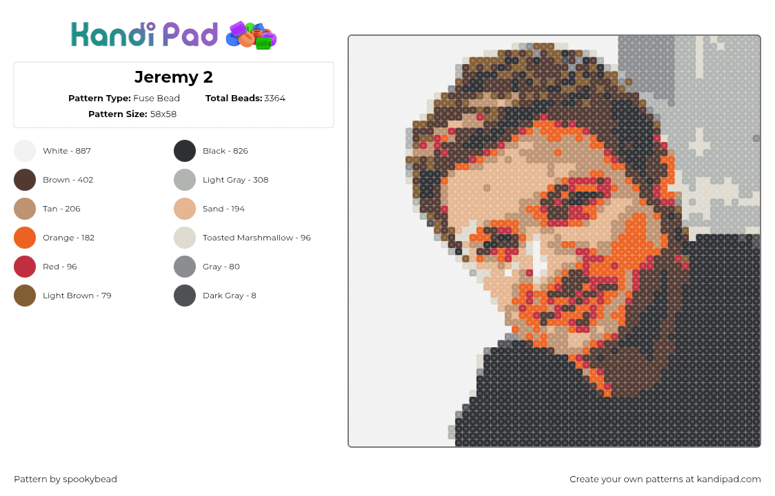 Jeremy 2 Fuse Bead Pattern - Kandi Pad | Kandi Patterns, Fuse Bead ...