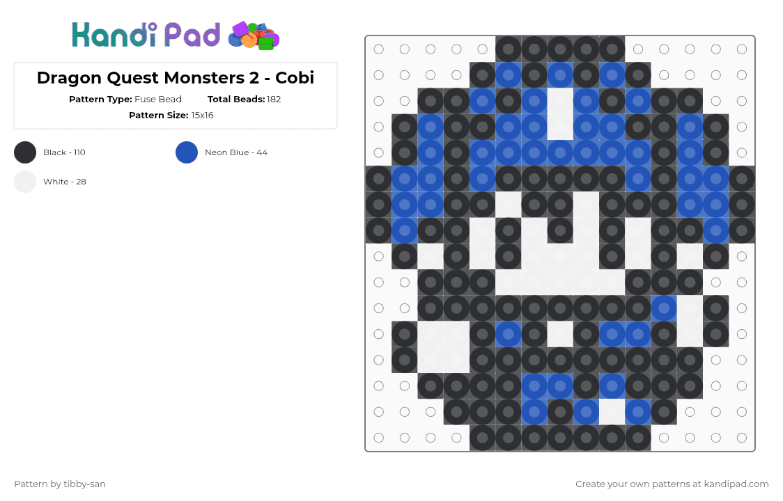 Dragon Quest Monsters 2 - Cobi Fuse Bead Pattern - Kandi Pad | Kandi ...