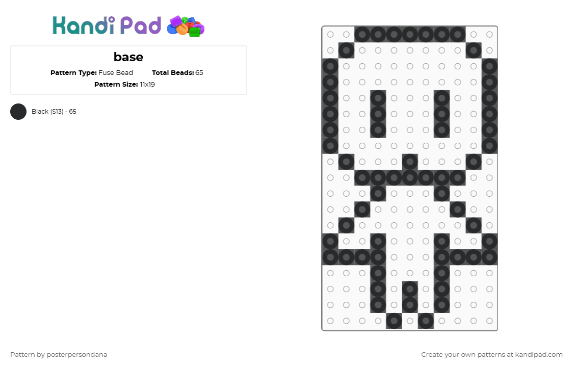 Base Fuse Bead Pattern - Kandi Pad | Kandi Patterns, Fuse Bead Patterns ...