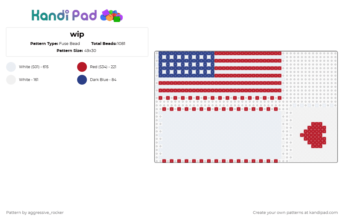Wip Fuse Bead Pattern - Kandi Pad | Kandi Patterns, Fuse Bead Patterns ...
