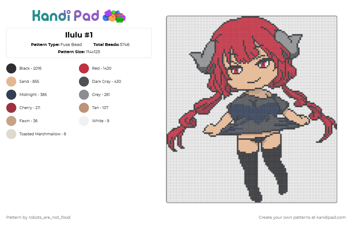 Ilulu #1 Fuse Bead Pattern - Kandi Pad | Kandi Patterns, Fuse Bead ...