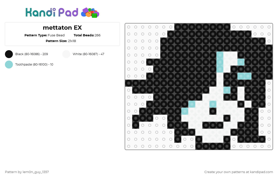 Mettaton EX Fuse Bead Pattern - Kandi Pad | Kandi Patterns, Fuse Bead ...