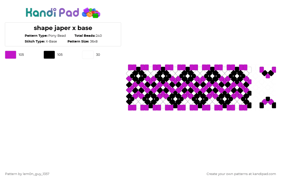 Numberjacks Pony Bead Patterns - Gallery - Kandi Pad | Kandi Patterns ...