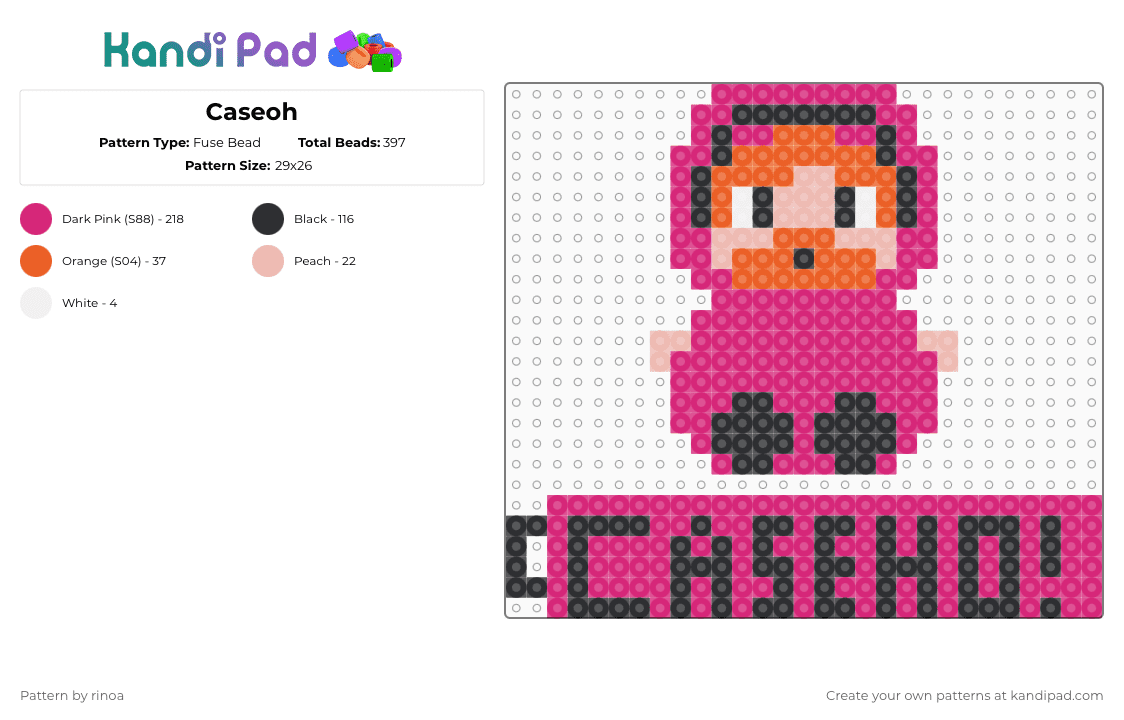 Caseoh Fuse Bead Pattern - Kandi Pad | Kandi Patterns, Fuse Bead ...