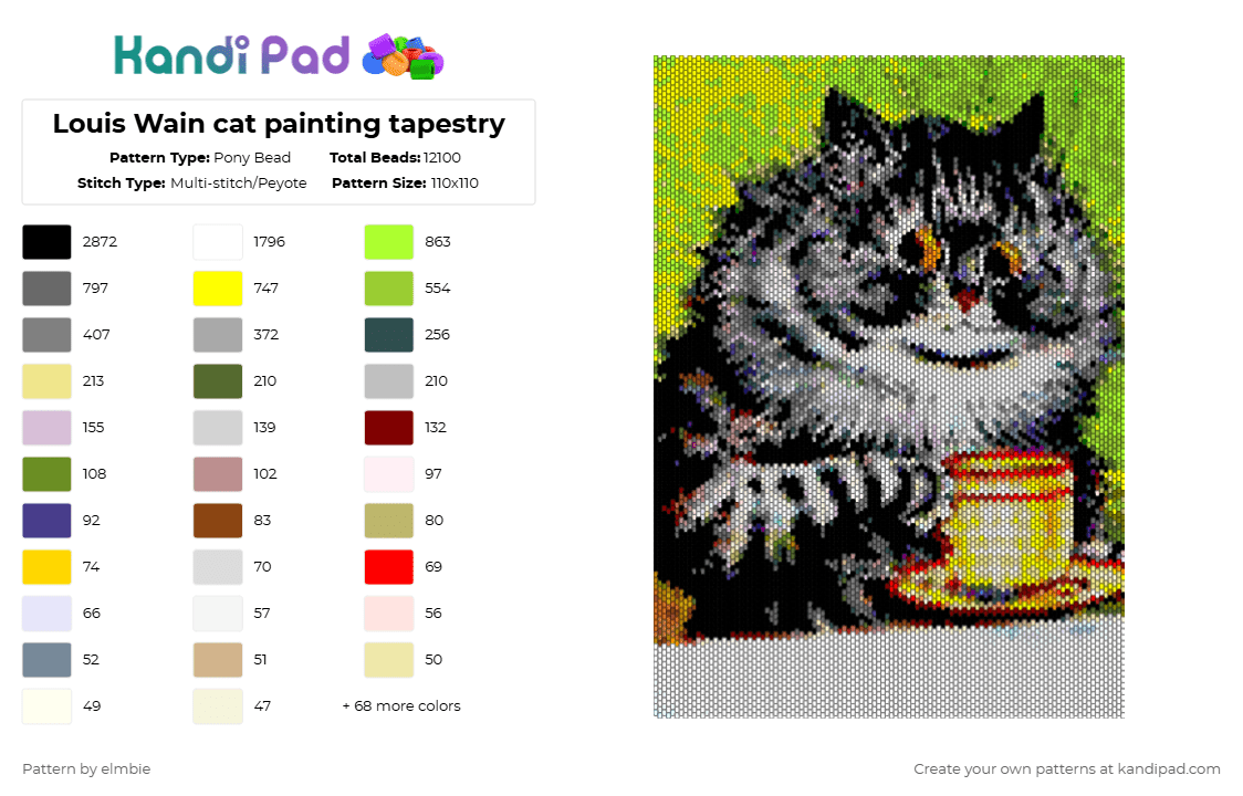 Louiswain Pony Bead Patterns - Gallery - Kandi Pad | Kandi Patterns ...