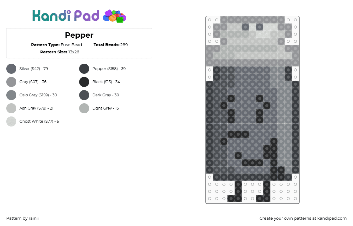 Pepper Fuse Bead Pattern - Kandi Pad | Kandi Patterns, Fuse Bead ...
