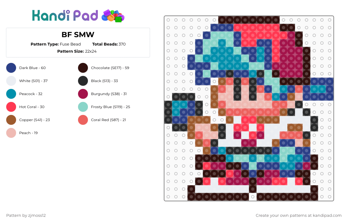 BF SMW Fuse Bead Pattern - Kandi Pad | Kandi Patterns, Fuse Bead ...