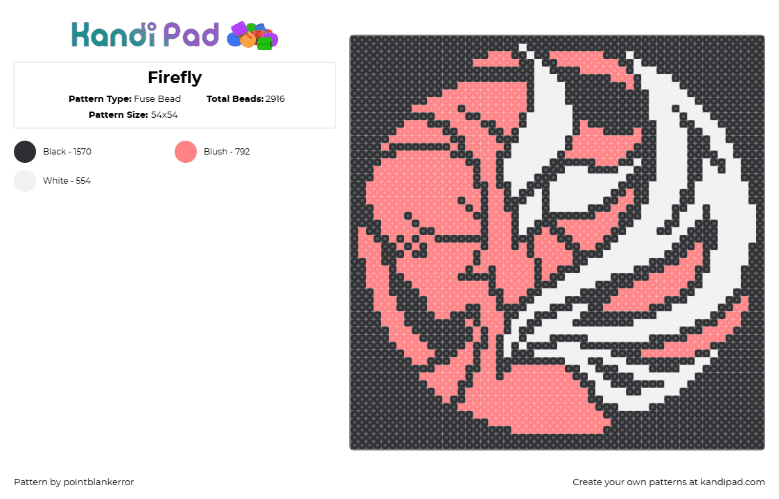 Firefly Fuse Bead Pattern - Kandi Pad | Kandi Patterns, Fuse Bead ...