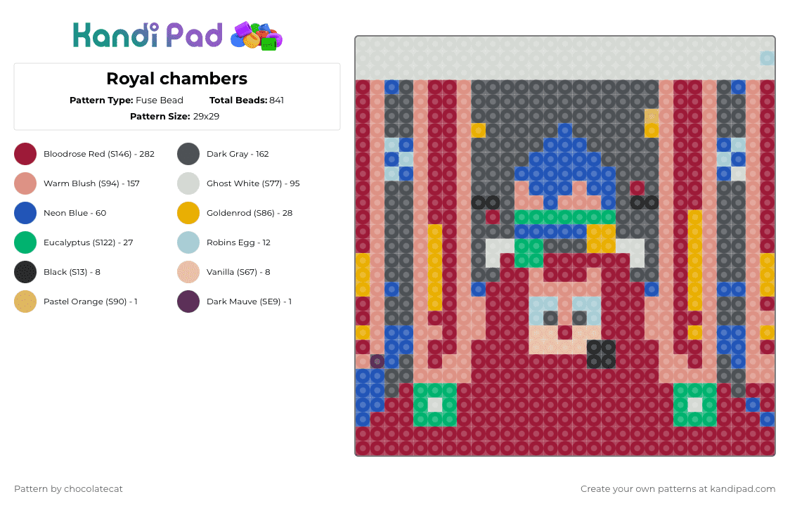 Royal chambers Fuse Bead Pattern - Kandi Pad | Kandi Patterns, Fuse ...