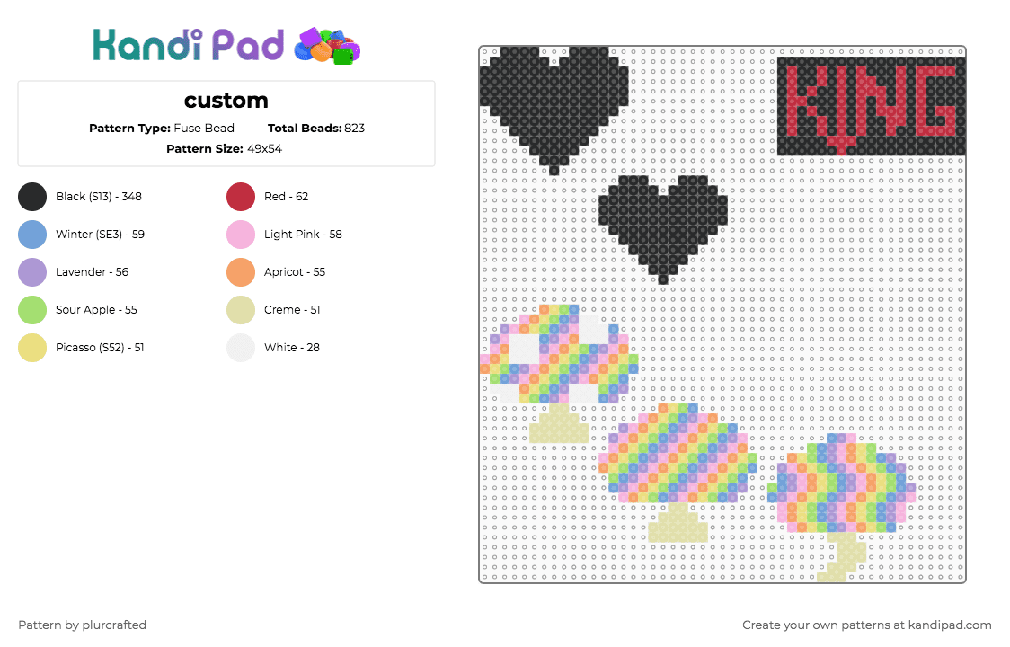 Custom Fuse Bead Pattern - Kandi Pad | Kandi Patterns, Fuse Bead ...