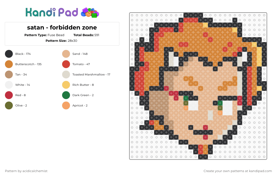 Forbidden Zone Fuse Bead Patterns - Gallery - Kandi Pad | Kandi ...