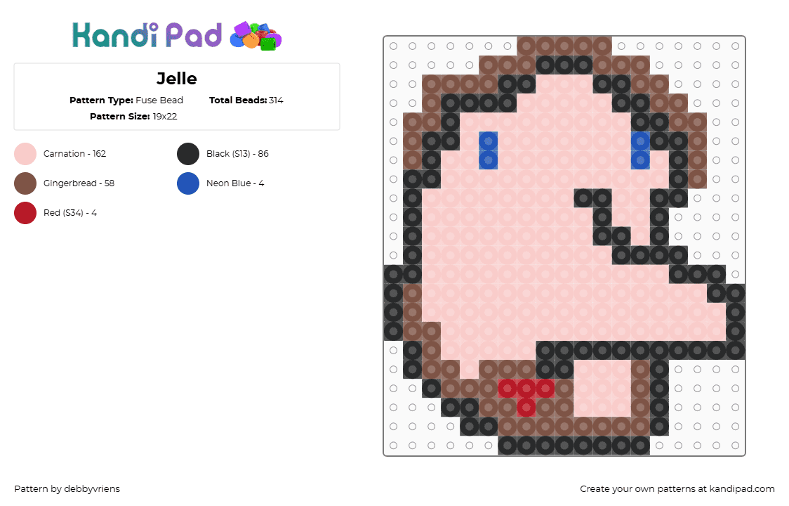 Jelle Fuse Bead Pattern - Kandi Pad | Kandi Patterns, Fuse Bead ...