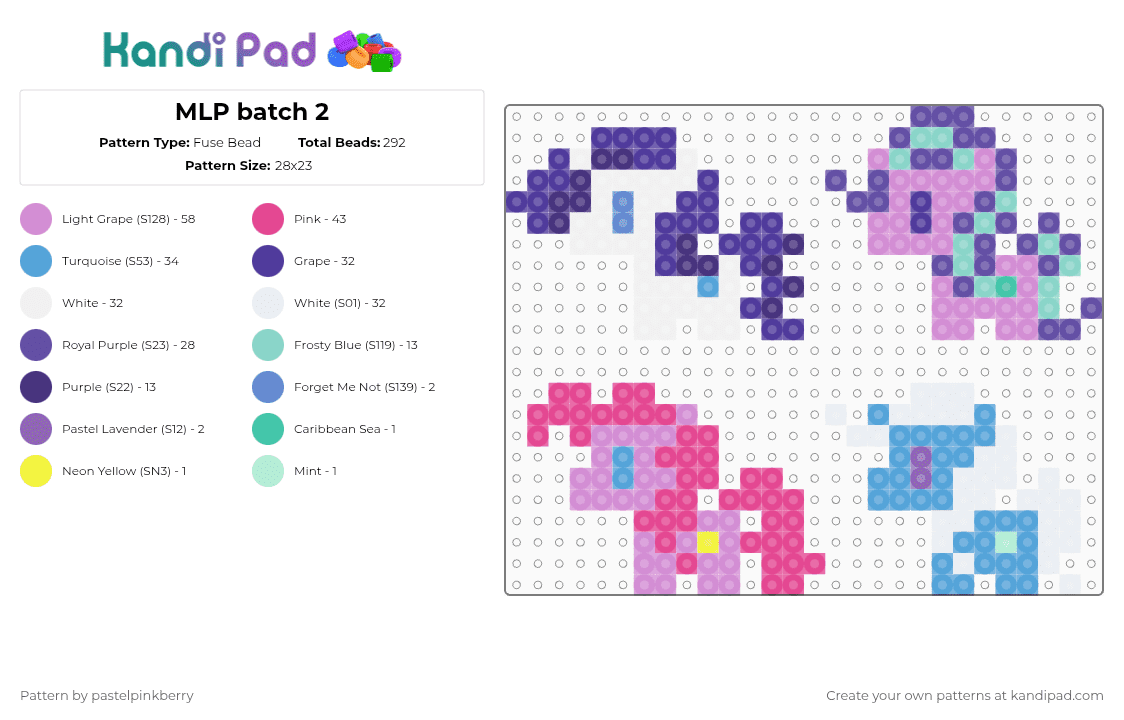 MLP batch 2 Fuse Bead Pattern - Kandi Pad | Kandi Patterns, Fuse Bead ...