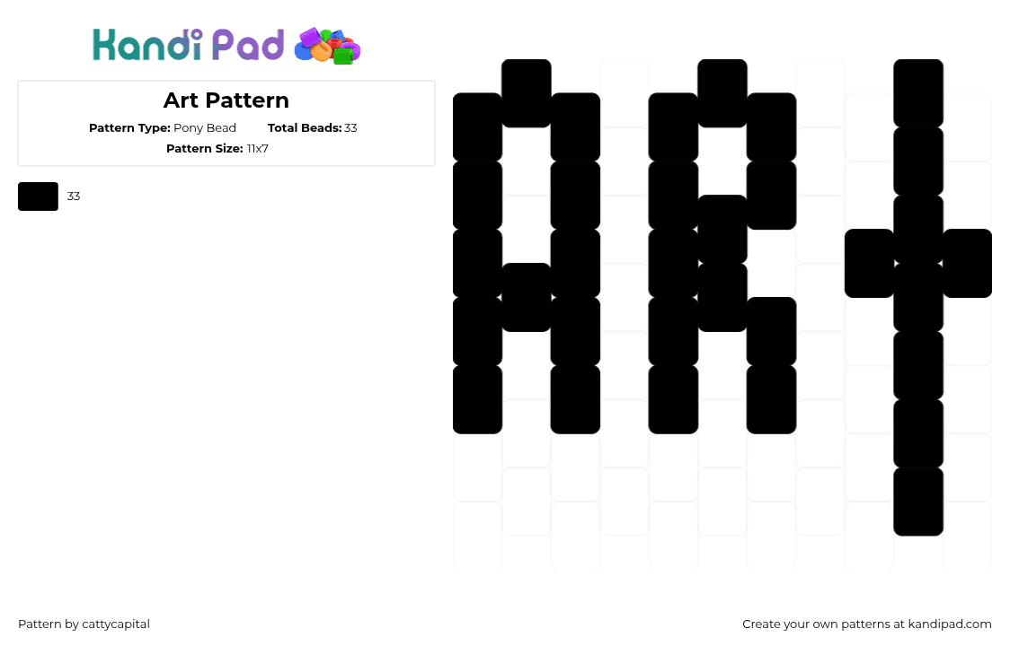 Art Pattern Pony Bead Pattern - Kandi Pad | Kandi Patterns, Fuse Bead ...