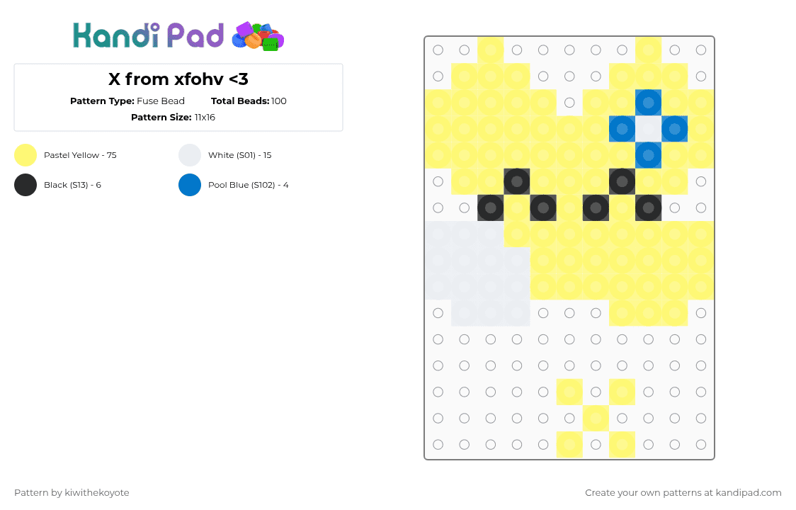 X from xfohv Fuse Bead Pattern - Kandi Pad | Kandi Patterns, Fuse Bead ...
