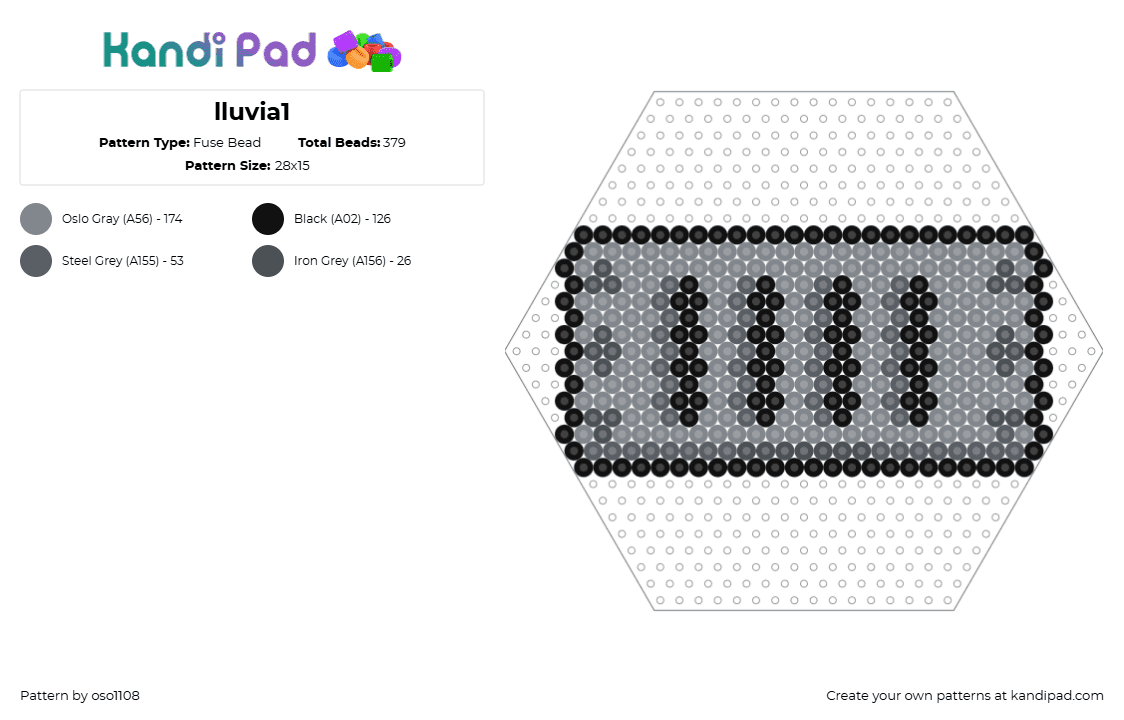Lluvia1 Fuse Bead Pattern - Kandi Pad | Kandi Patterns, Fuse Bead ...