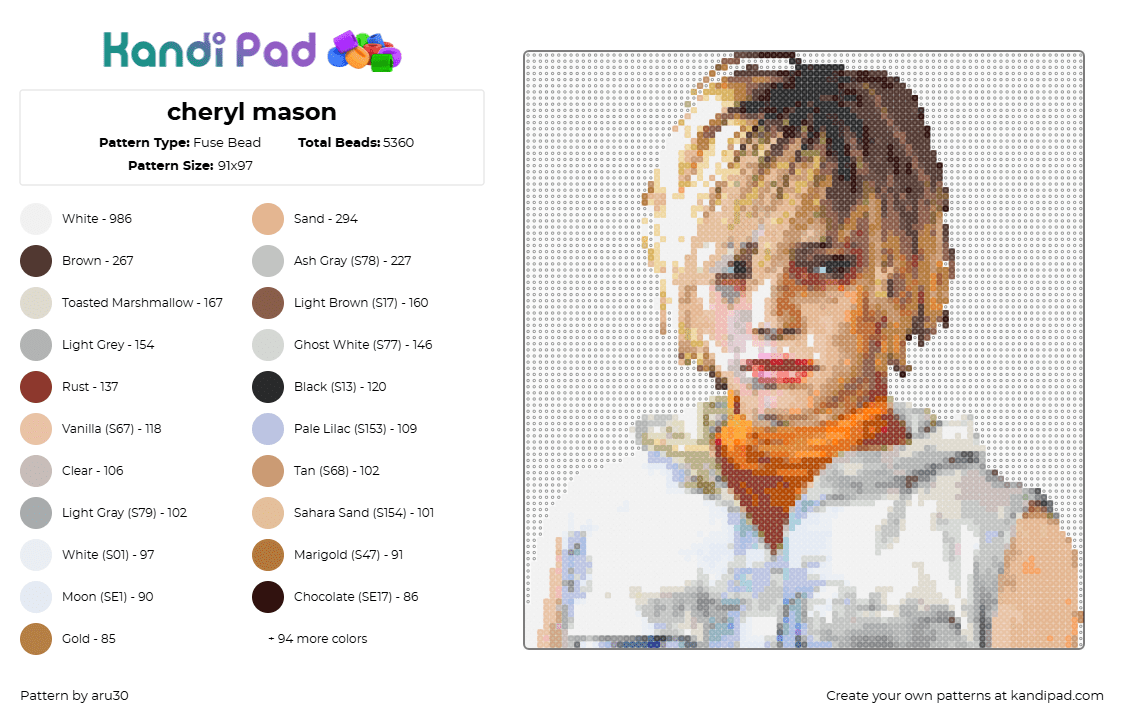 Heather mason Fuse Bead Pattern - Kandi Pad | Kandi Patterns, Fuse Bead ...