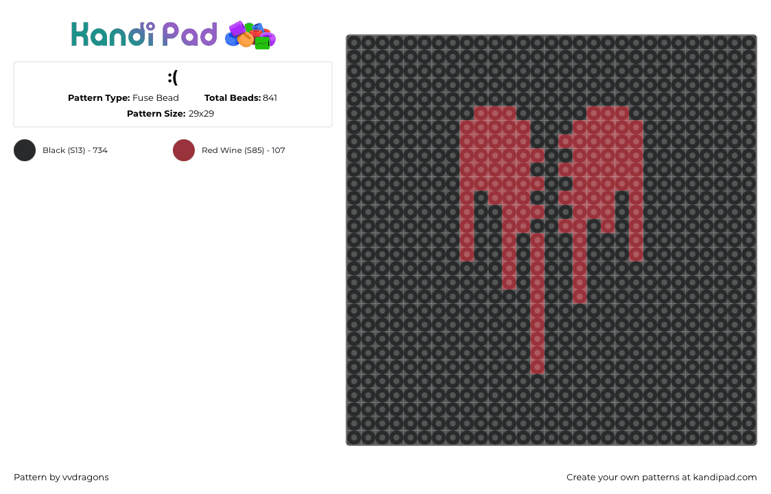 :( Fuse Bead Pattern - Kandi Pad | Kandi Patterns, Fuse Bead Patterns ...