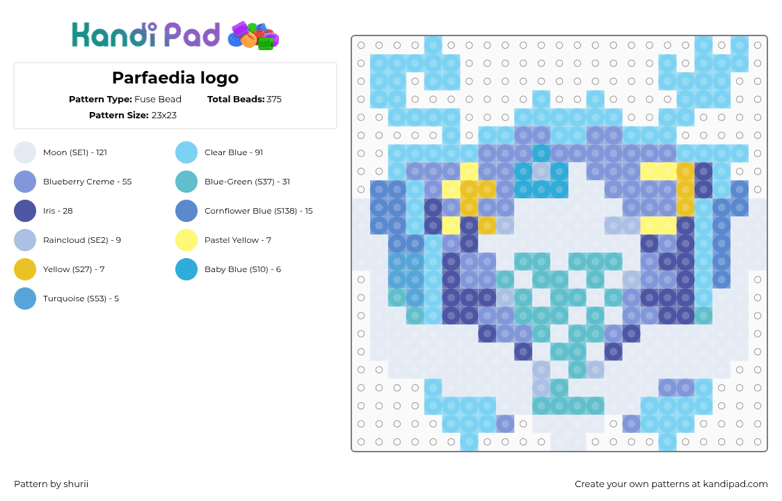 Parfaedia logo Fuse Bead Pattern - Kandi Pad | Kandi Patterns, Fuse ...
