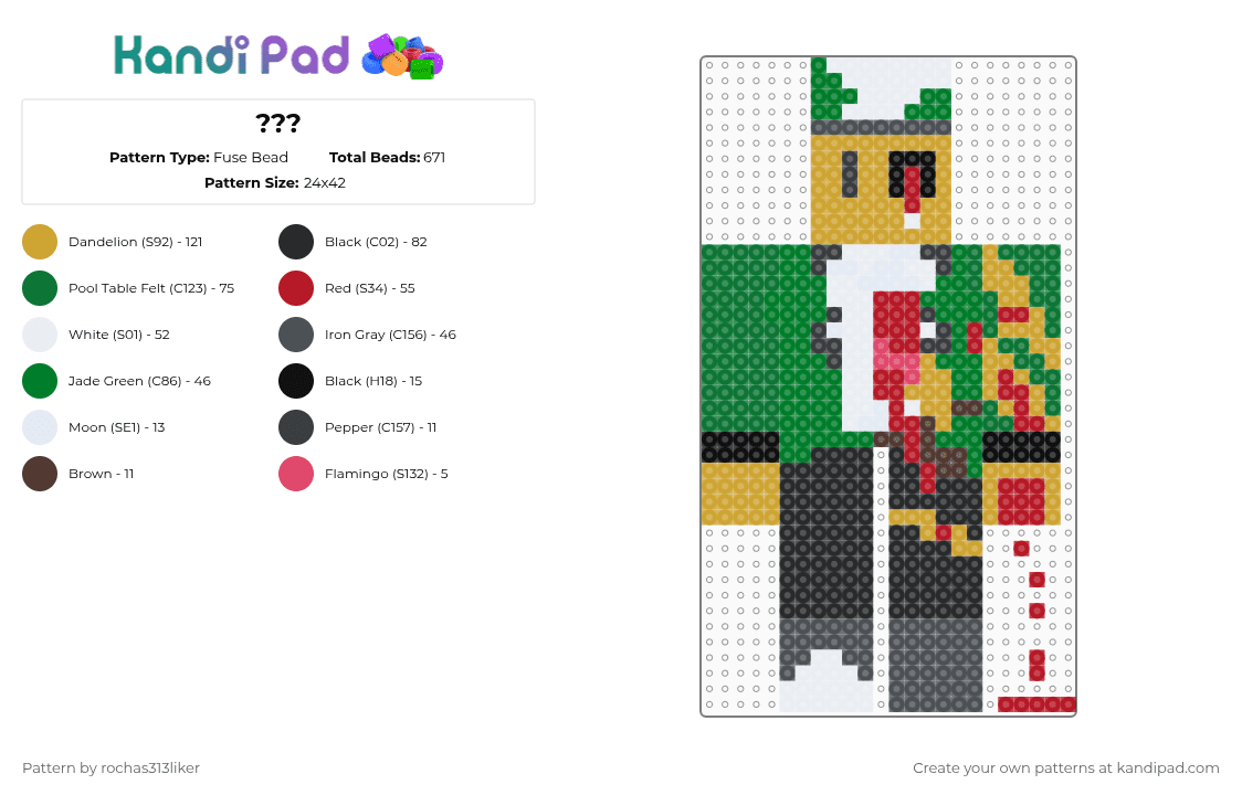 Fuse Bead Pattern - Kandi Pad | Kandi Patterns, Fuse Bead Patterns ...