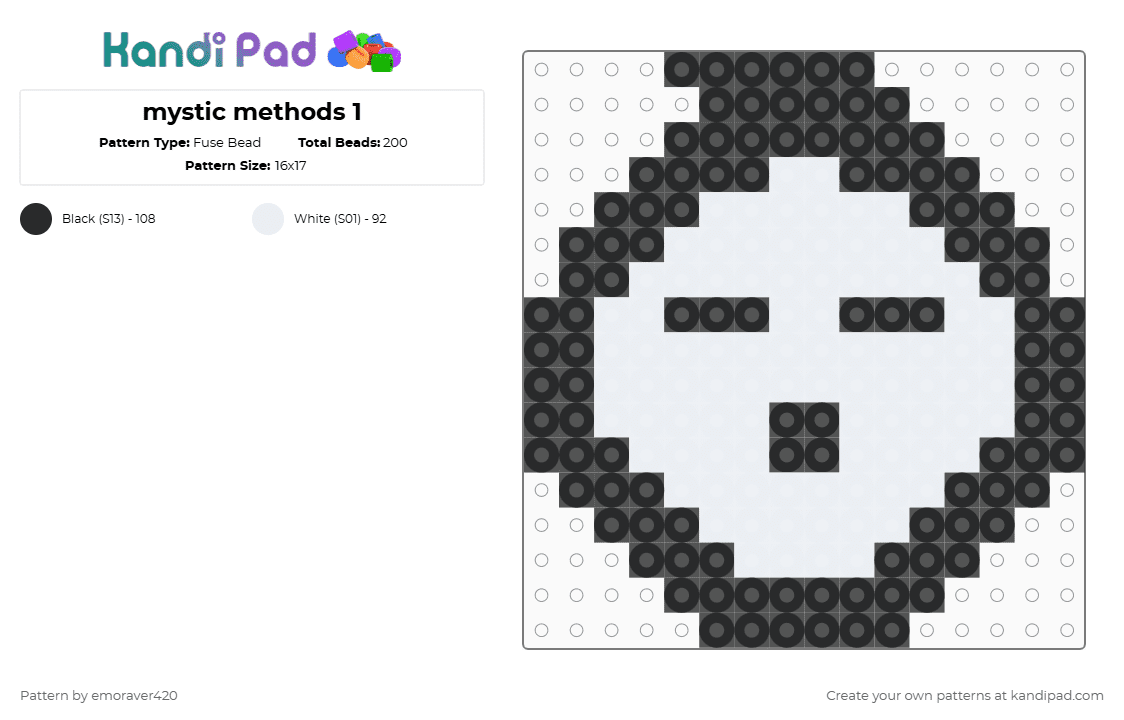 Mystic methods 1 Fuse Bead Pattern - Kandi Pad | Kandi Patterns, Fuse ...