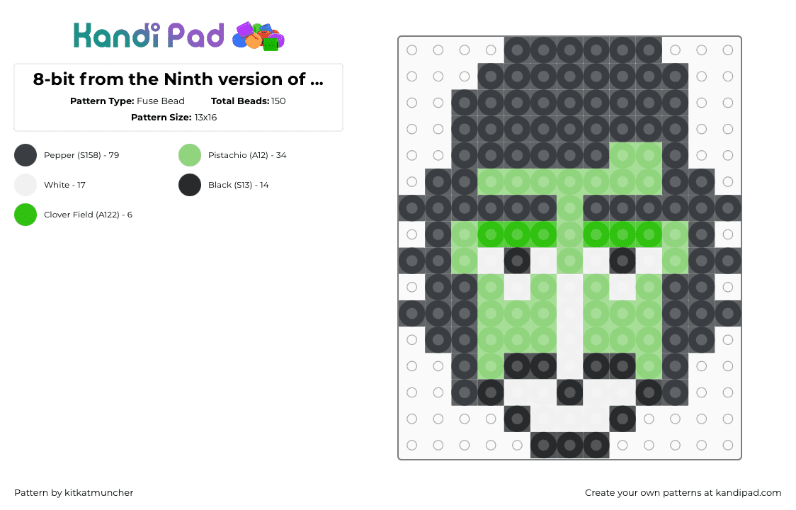 8-bit from the Ninth version of Incredibox, Wekiddy! Fuse Bead Pattern ...