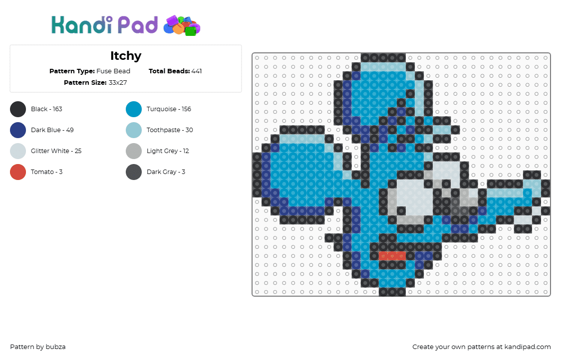 Itchy Fuse Bead Pattern - Kandi Pad | Kandi Patterns, Fuse Bead ...