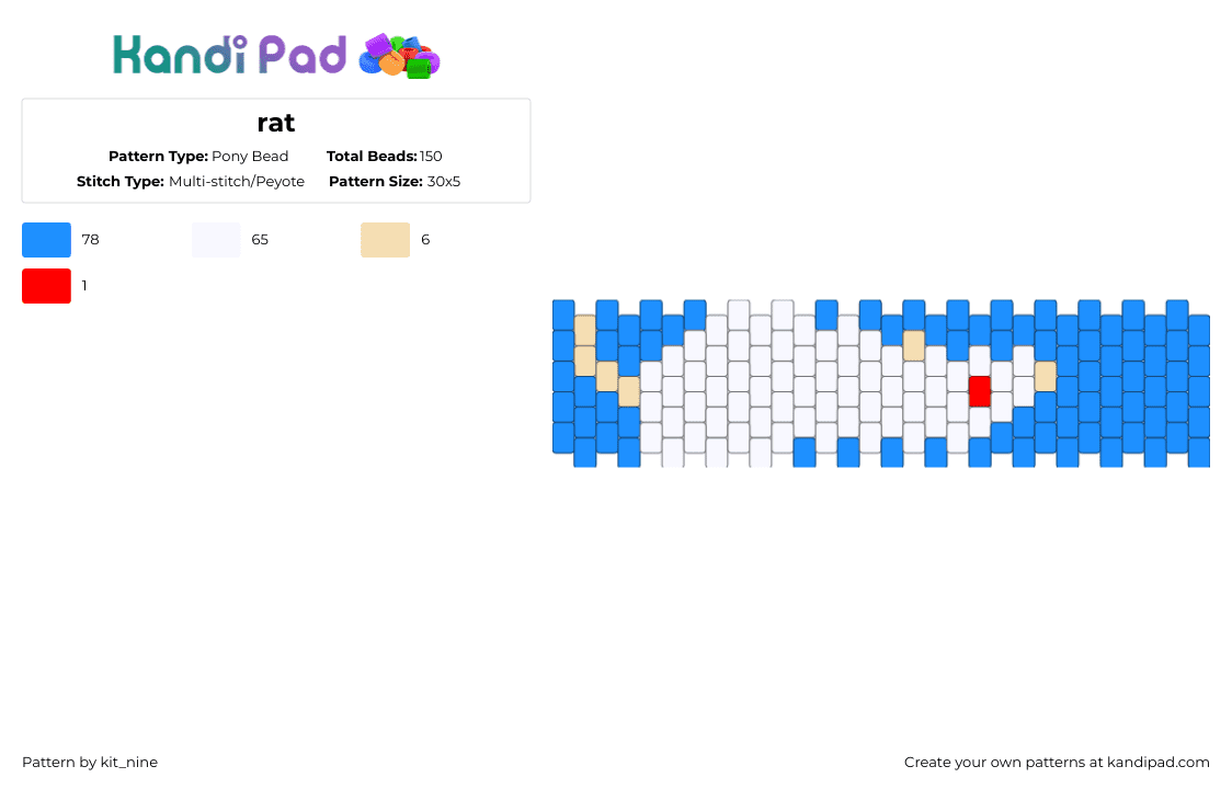 Rat Pony Bead Pattern - Kandi Pad | Kandi Patterns, Fuse Bead Patterns ...