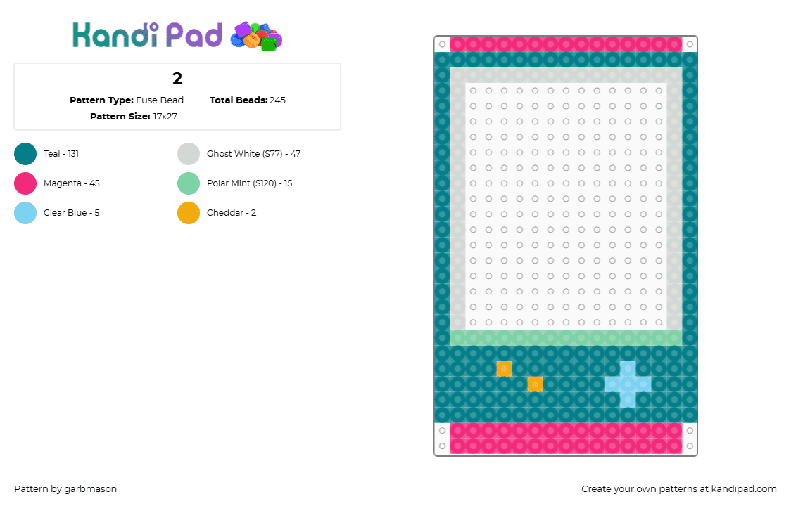 2 Fuse Bead Pattern - Kandi Pad | Kandi Patterns, Fuse Bead Patterns ...