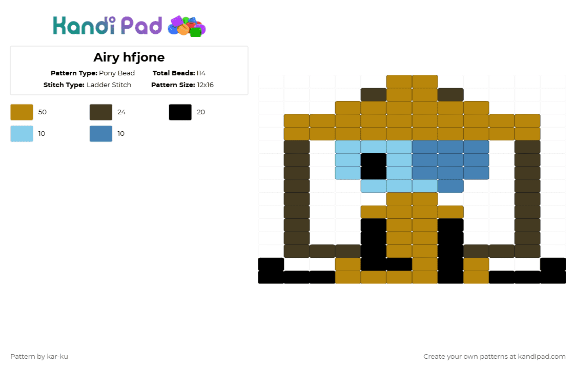 Airy hfjone Pony Bead Pattern - Kandi Pad | Kandi Patterns, Fuse Bead ...