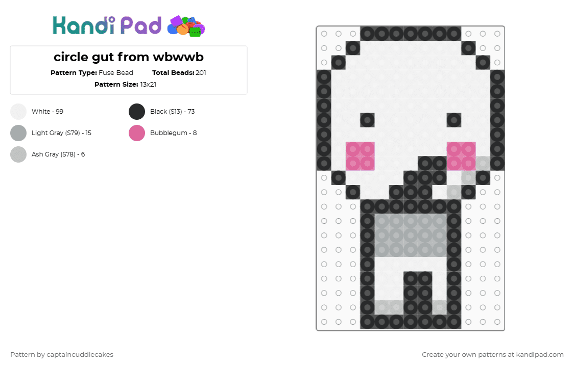 Circle gut from wbwwb Fuse Bead Pattern - Kandi Pad | Kandi Patterns ...