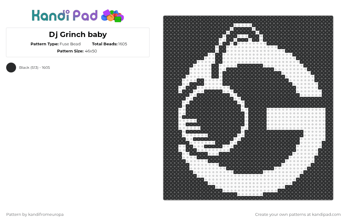 Christmas Grinch Fuse Bead Patterns - Gallery - Kandi Pad | Kandi ...