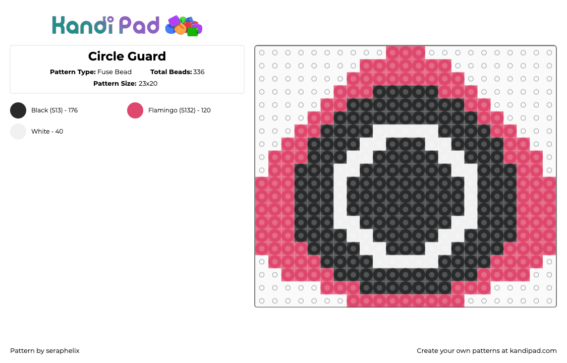 Circle Guard Fuse Bead Pattern - Kandi Pad | Kandi Patterns, Fuse Bead ...