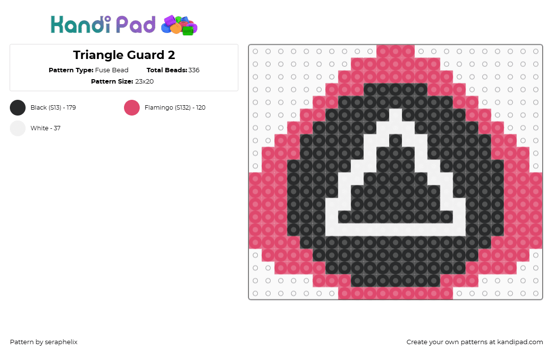 Triangle Guard 2 Fuse Bead Pattern - Kandi Pad | Kandi Patterns, Fuse ...
