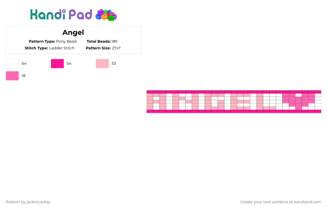 Angel Pony Bead Pattern - Kandi Pad | Kandi Patterns, Fuse Bead ...