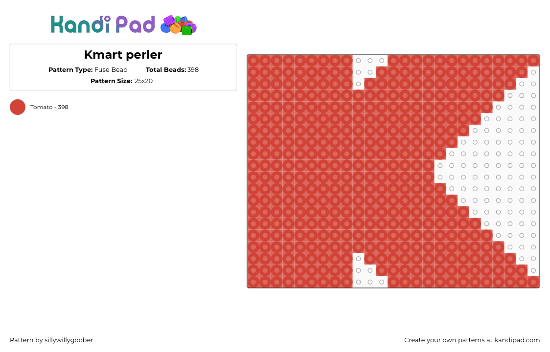 Kmart perler Fuse Bead Pattern - Kandi Pad | Kandi Patterns, Fuse Bead ...