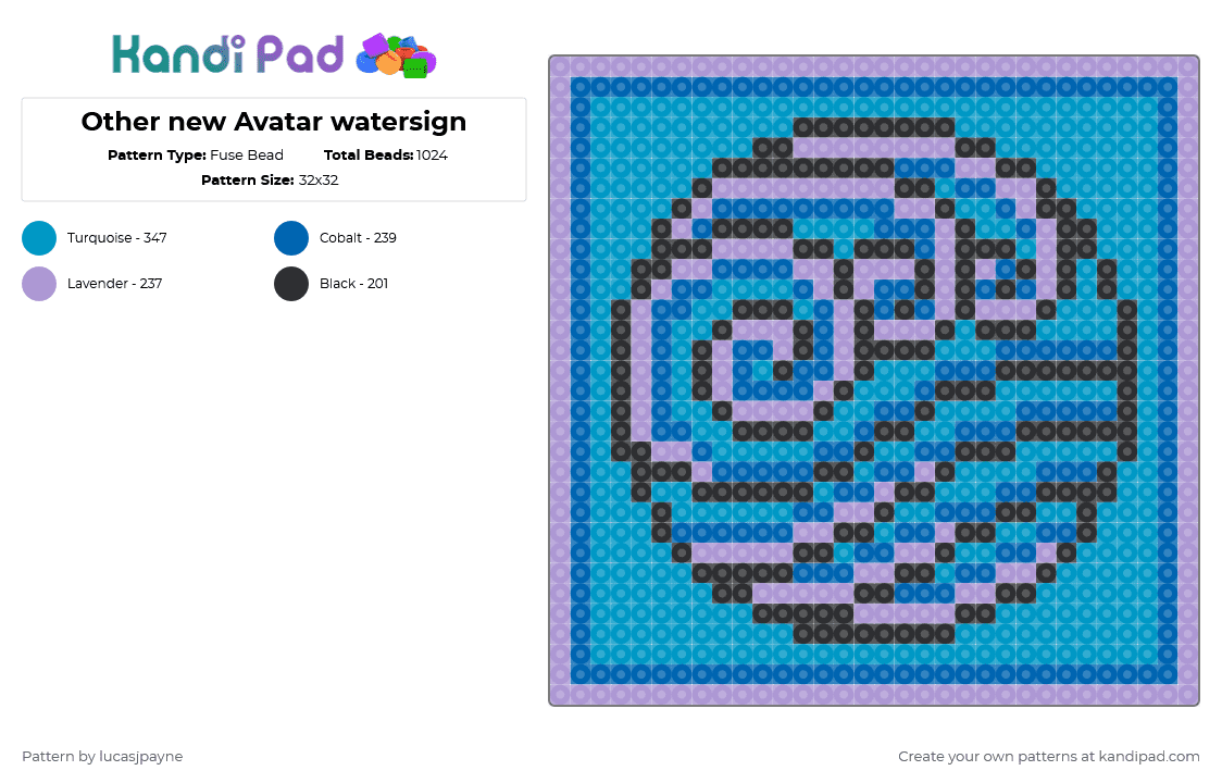 Other new Avatar watersign Fuse Bead Pattern - Kandi Pad | Kandi ...