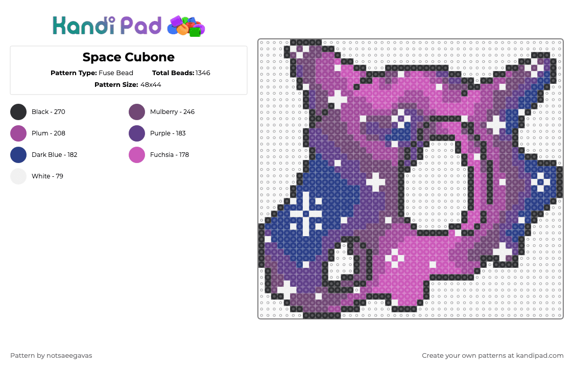 Space Cubone Fuse Bead Pattern - Kandi Pad | Kandi Patterns, Fuse Bead ...