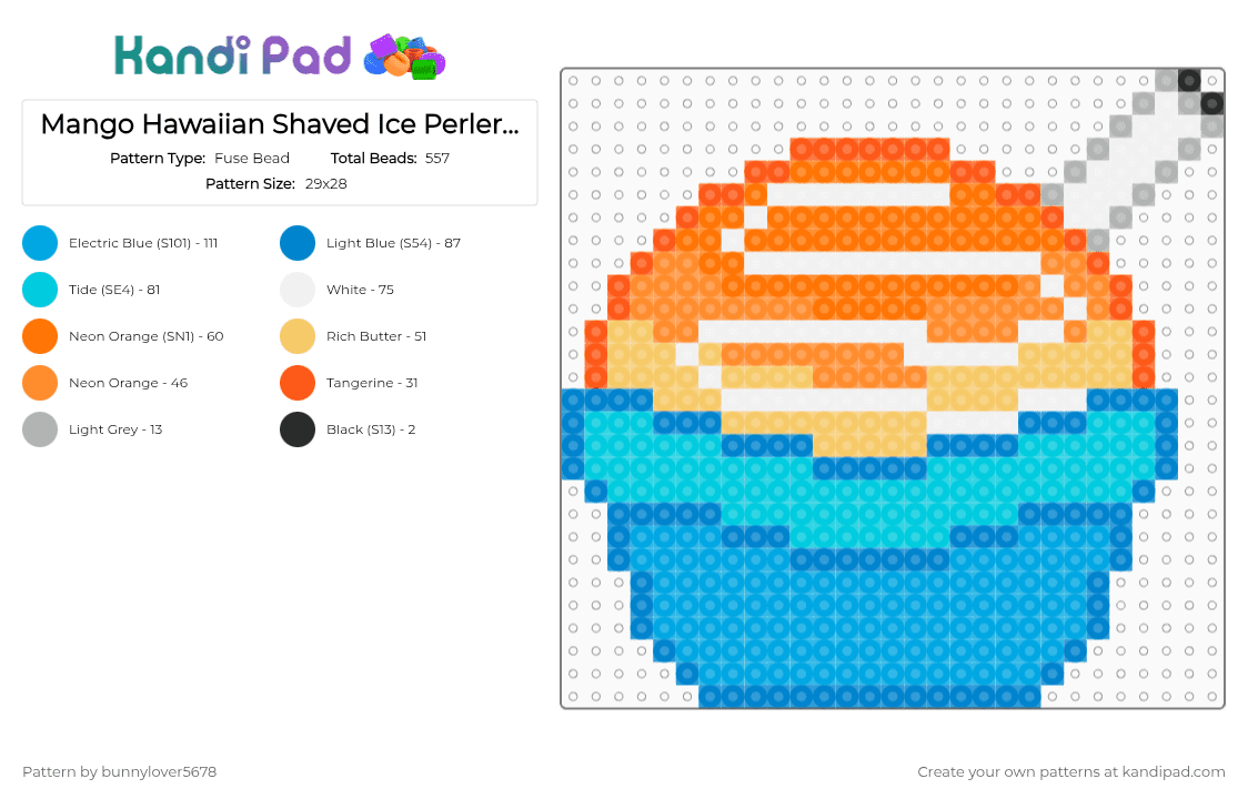 Shaved Ice Fuse Bead Patterns - Gallery - Kandi Pad | Kandi Patterns ...