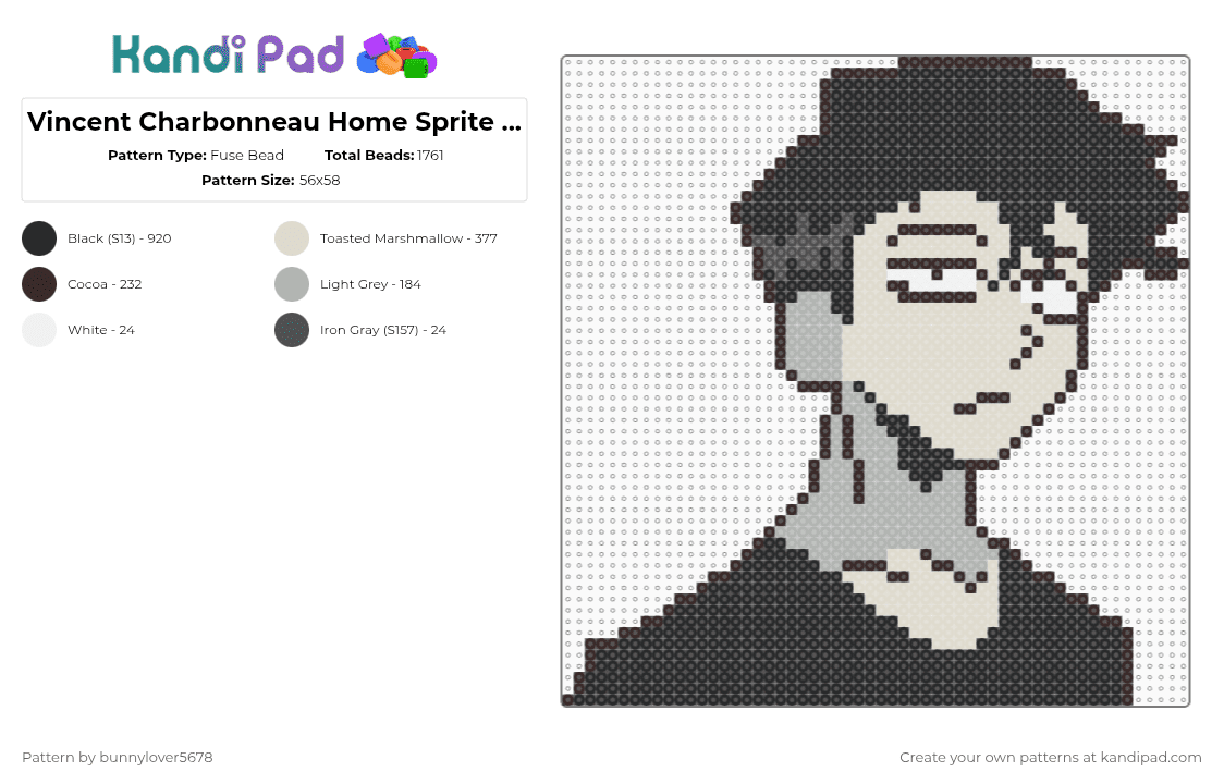 Vincent Charbonneau Home Sprite 7 (Dead Plate) Fuse Bead Pattern ...
